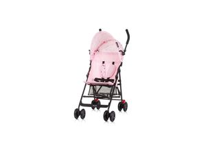 3800931062460 - Kinderwagen Amaya Buggy Sonnendach verstellbar zusammenklappbar Korb rosa schwarz