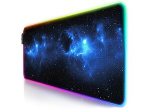4062861010976 - CSL RGB Gaming Mauspad Gaming Mauspad - 800 x 300 mm XL Mousepad - LED Multi Color Stars