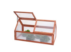 4057651523064 - Frühbeet MCW-J45 Gewächshaus Treibhaus Pflanzbeet FSC zertifiziert Holz stufenlos verstellbar 108x57x54cm ~ braun