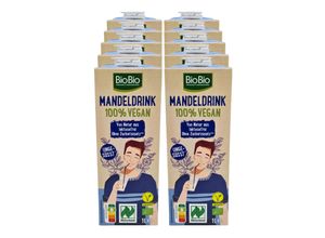 4316268705677 - BioBio Mandeldrink ungesüsst 1 Liter 10er Pack
