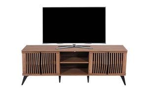 4057651633572 - TV-Rack MCW-M45 Fernsehtisch Lowboard Schrank 3D-Design Staufächer 55x166x41cm braun