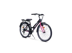 4260627056989 - 24 Zoll Alu Fahrrad Cityrad 24 Mädchen Fahrrad Rad 21G Rh 38 cm STVO