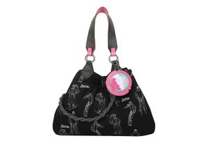 4059065273474 - Henkeltasche FRITZI AUS PREUSSEN Apres Ski Limited Barbie Damen Gr B H T 42cm x 29cm x 15cm schwarz Nylon bedruckt Taschen mit angesagtem Barbie-Print