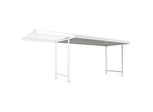 4250366527468 - Überdachungssystem Modell Leipzig einseitig Anbaueinheit T 2200 mm B 4300 mm grauweiß