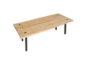 4057651606972 - Esstisch MCW-L75 Tisch Esszimmertisch Industrial Massiv-Holz MVG-zertifiziert 200x90cm natur