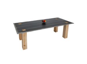 4057651884349 - Esstisch MCW-L76 Tisch Esszimmertisch Industrial Massiv-Holz MVG-zertifiziert 240x100cm natur mit Metall-Optik