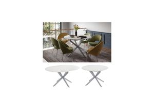 4066731466986 - Esstisch Loyd Weiß Grau 120 x 765 cm ausziehbar