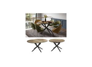 4066731466979 - Esstisch Loyd Eiche rustikal Schwarz 120 x 765 cm ausziehbar