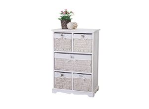 4057651141398 - Kommode Derby Schubladenschrank Shabby-Look Vintage 90x60x30cm weiß