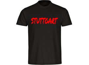 4068859511760 - multifanshop Herren T-Shirt - Stuttgart - Textmarker - Druck rot - Männer