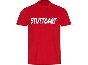 4068859511876 - multifanshop Herren T-Shirt - Stuttgart - Textmarker - Druck weiß - Männer