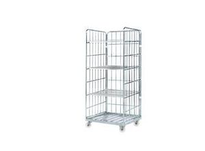 4260316443397 - Rollregal mit Stahlrollplatte 1600 mm Nutzhöhe Böden mit 20°Neigung