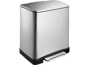 8713631650217 - EKO Edelstahl-Tretabfallsammler eckig Volumen 20 l Anti-Fingerprint-Beschichtung