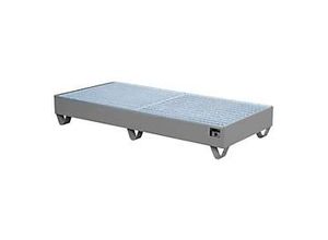 4052462022713 - Stahl-Auffangwanne mit Gitterrost 1800 x 800 mm grau RAL 7005