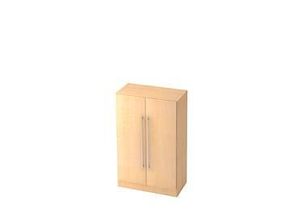 4032062023839 - Matrix Flügeltürenschrank Melaminharzbeschichtete Spanplatte 2 Fachböden 800 x 420 x 1270 mm Ahorn Braun