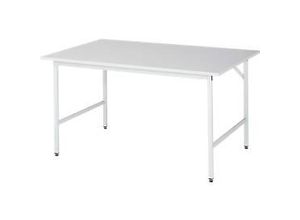 4040376153005 - Arbeitstisch höhenverstellbar Gestell 30 x 30 mm melaminharzbeschichtete Platte BxT 1500 x 1000 mm lichtgrau RAU