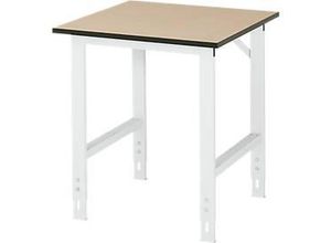 4040376888068 - Arbeitstisch höhenverstellbar Gestell 60 x 30 mm MDF-Platte BxT 750 x 800 mm lichtgrau RAU