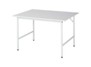 4040376152992 - Arbeitstisch höhenverstellbar Gestell 30 x 30 mm melaminharzbeschichtete Platte BxT 1250 x 1000 mm lichtgrau RAU