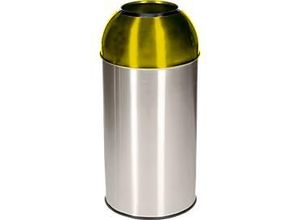 4897020626435 - Abfallsammler Orgavente Edelstahl Volumen 40 l rund ø 380 x H 740 mm für den Innenbereich gelb