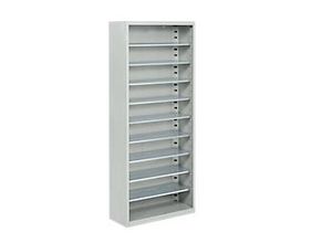 4025314228182 - Magazinregal 1690 mm hoch 9 Böden ohne Kästen lichtgrau