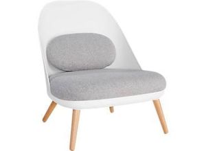 3660141232400 - Lounge Sessel 4-Fuß B 700 x T 655 x H 755 mm gepolstert Sitzschale weiß