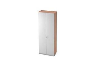 4032062111673 - Garderobenschrank links Ablagen B 800 x T 420 mm Nussbaum-Dekor silber