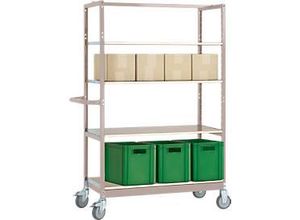 4045916003352 - Etagenwagen VARIMOBIL Stahlblech 4 höhenverstellbare Holzböden bis 250 kg Tiefe 500 mm 4045916003352 - Etagenwagen VARIMOBIL Stahlblech 4 höhenverstellbare Holzböden bis 250 kg Tiefe 500 mm