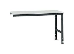 4045916072273 - AU60517016 Arbeits-Anbautisch UNIVERSAL Standard mit Melaminplatte BxTxH = 1500 x 800 x 760-870 mm Anthrazit