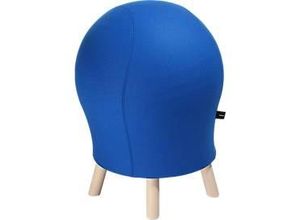 4014296279077 - Hocker Sitness Alpine mit integriertem Gymnastikball Bezug 75 % Schurwolle blau