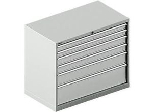 4051273661197 - Select Schubladenschrank 54-27 6 Schübe bis 200 kg B 1023 x T 572 x H 850 mm lichtgrau