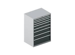 4051273684493 - Select Schubladenschrank WSK 54-36 Stahl 9 Schübe bis 75 kg B 1023 x T 725 x H 1450 mm weissaluminium anthrazitgrau