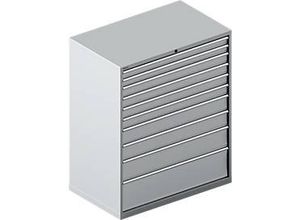 4051273686954 - Select Schubladenschrank 64-36 10 Schübe bis 200 kg B 1193 x T 725 x H 1450 mm weißalu
