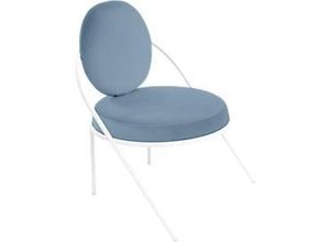 3660141960099 - Sessel Meet by Paperflow Saturne B 700 x T 730 x H 880 mm Kunstleder Weiß Blau