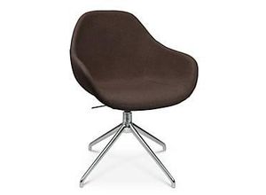4014296030159 - Konferenzsessel Sitness Life 20 dreh- sitzhöhenverstellbar Armlehnen B 450 x T 390 x H 440-470 mm 4-Fußgestell Alu poliert & Stoff dbraun 4014296030159 - Konferenzsessel Sitness Life 20 dreh- sitzhöhenverstellbar Armlehnen B 450 x T 390 x H 440-470 mm 4-Fußgestell Alu poliert & Stoff dbraun