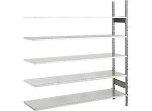 4052939207278 - SSI Schäfer Archivregal Anbaufeld 5 Böden B 1285 x T 300 mm verzinkt