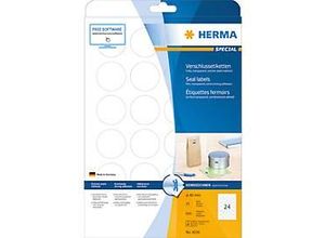 4008705042369 - HERMA Verschlussetiketten A4 transparent Ø 40 mm rund extrem stark haftend Folie matt 600 St - Transparent - Kreis - Dauerhaft - A4 - Polyester - Matte 4008705042369 - HERMA Verschlussetiketten A4 transparent Ø 40 mm rund extrem stark haftend Folie matt 600 St - Transparent - Kreis - Dauerhaft - A4 - Polyester - Matte