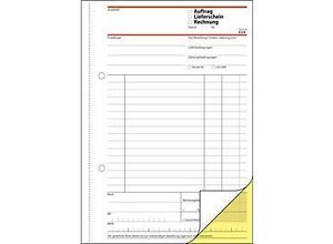4004360921759 - sigel® Kombinationsbuch (Auftrag Lieferschein Rechnung) SD017 DIN A5 hoch 2 x 4 Blatt