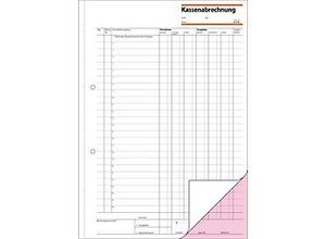 4004360910319 - Kassenabrechnung DIN A4 nicht selbstdurchschreibend 1 Durchschlag 2 x 50 Bl