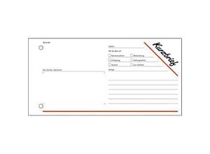 4004360911026 - Kurzmitteilung Kurzbrief KF213 1 3 A4 quer mit Blaupapier 4004360911026 Sigel