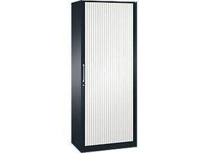 4060061678637 - Rollladenschrank ASISTO Höhe 1980 mm Breite 800 mm schwarzgrau verkehrsweiß C+P