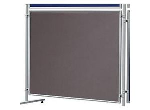 4016946196536 - Moderationstafel für Stellwand Eco 120x120cm Filz + Filz (beidseitig) pinnbar grau + grau
