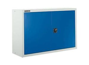 4051273746344 - Select Aufsatzschrank MS 8412i B 1200 x T 400 x H 800 mm 1 Boden Stahl lichtgrau RAL 7035 enzianblau RAL 5010