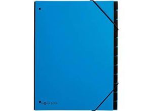 4013951007185 - Pagna - Pultordner trend din A4 blanko Karton Polypropylenfolie kaschiert hellblau 12 Fächer