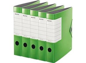 4002432573592 - LEITZ® Qualitätsordner SOLID DIN A4 Rückenbreite 62 mm 5 Stück hellgrün