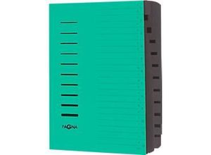 4013951002197 - Pagna - Ordnungsmappe din A4 240g m² Pressspankarton Farbe grün Farbe des Fächerblocks schwarz 12 Fächer