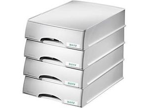 4002432530533 - LEITZ® Ablagekorb Plus DIN A4 Kunststoff 4 Stück grau