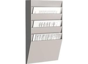 3660141881899 - Paperflow - Prospekthalter 311 x 502 x 79 cm (b x h x t) din A4 Polystyrol grau 6 Fächer
