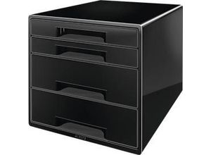 4002432115488 - AKTION LEITZ Schubladenbox CUBE Duo Colour  schwarz grau 52521095 DIN A4 mit 4 Schubladen mit Prämie nach Registrierung
