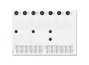 4004360821462 - Schreibtischunterlage Wochenplan 2-Jahreskalendarium A3 Papier 30 Blatt To-Do-Liste uvm s w