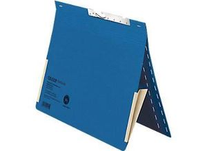 4014481214142 - Pendelhefter Falken Format A4 für bis zu 200 Blatt 2 Fächer Schlitzstanzung Behördenheftung Tasche Recycling-Karton blau 50 Stück